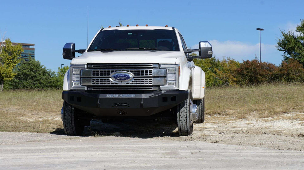 Stealth Front Winch Bumper - Texture Black WARN 16.5ti 2017-2019 FORD F ...